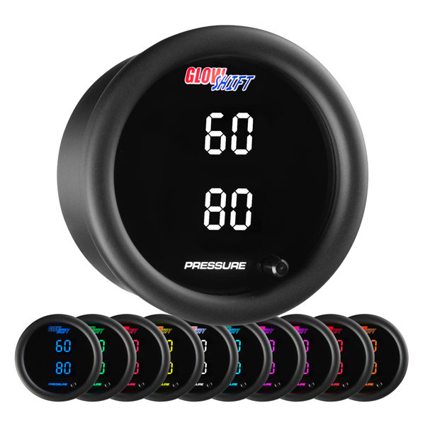 GlowShift | 10 Color Digital Oil Pressure Gauge