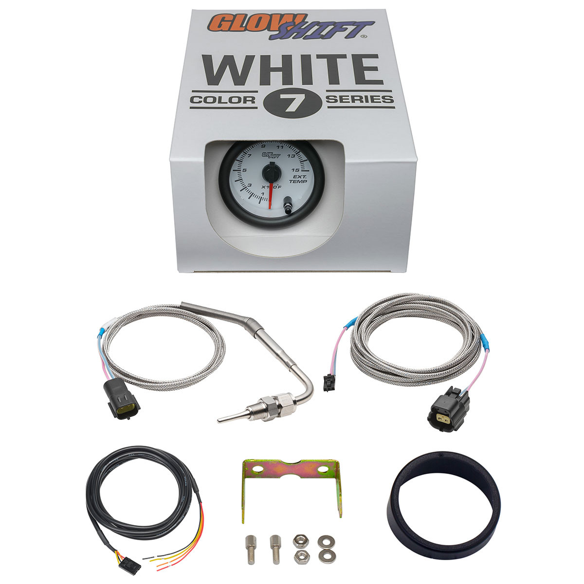 GlowShift | White 7 Color 1500° F Pyrometer EGT Gauge