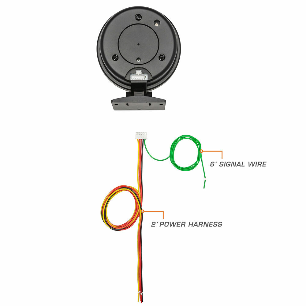 GlowShift | Black 7 Color Series 3-3/4” On-Dash Tachometer with Shift Light
