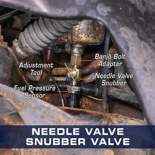 GlowShift | 1/8-27 NPT Diesel Fuel Pressure Snubber Needle Valve for ...