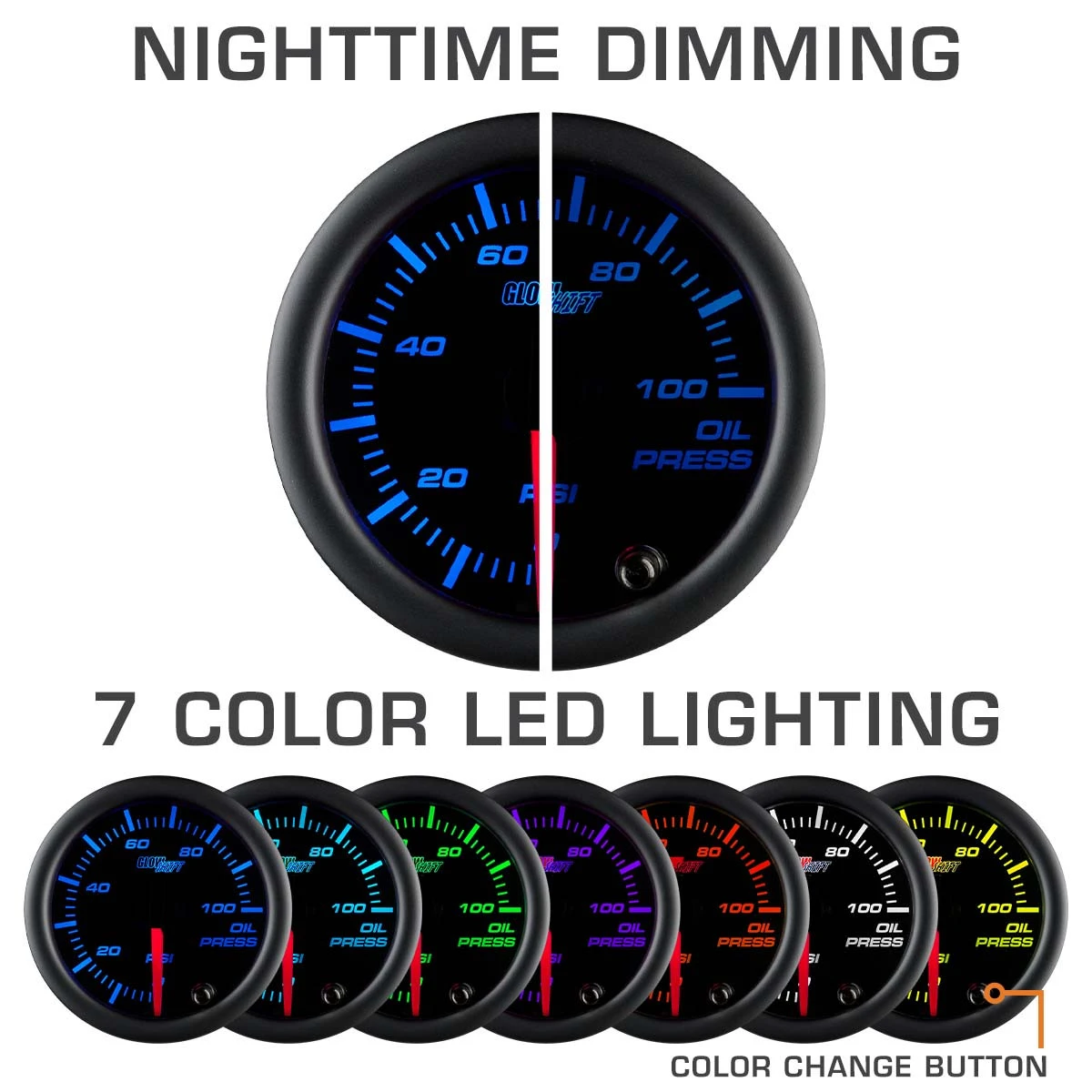 GlowShift | 7 Color Series Cluster Dash Panel Package for 1973-1991 ...