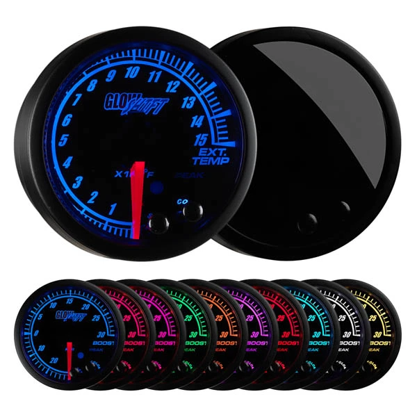 GlowShift | Elite 10 Color Series 1500° F Pyrometer EGT Gauge