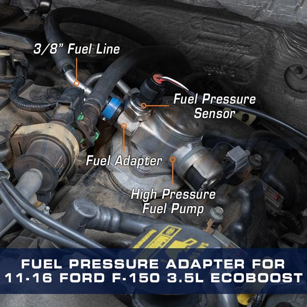 GlowShift | Ford Fuel Pressure Adapter for 2011-2016 F150 3.5 EcoBoost