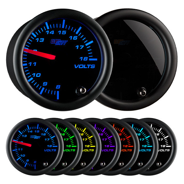 GlowShift | Tinted 7 Color Volt Gauge