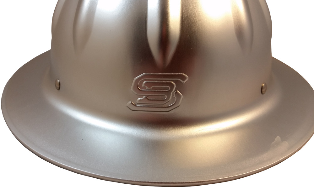 Aluminum Skull Bucket Full Brim Safety Helmets with Ratchet Liners ...