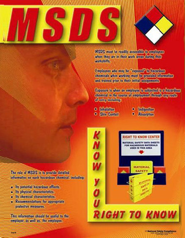 MSDS Safety Poster - 24X32 - YourSafetySupplies.com