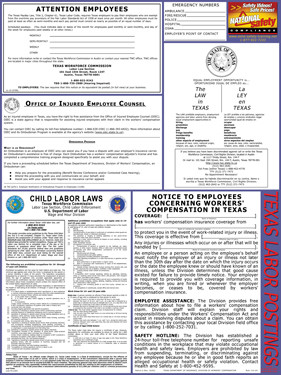 Texas Labor Law Poster - YourSafetySupplies.com