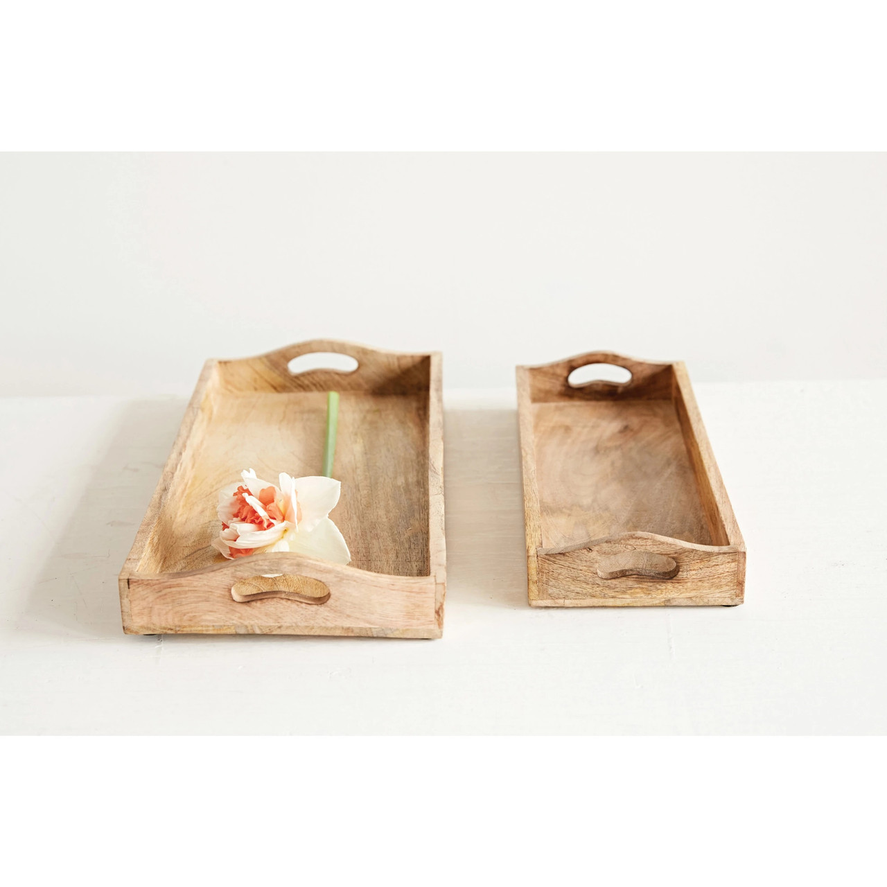 Mango Wood Tray - Large - Black Swan Home