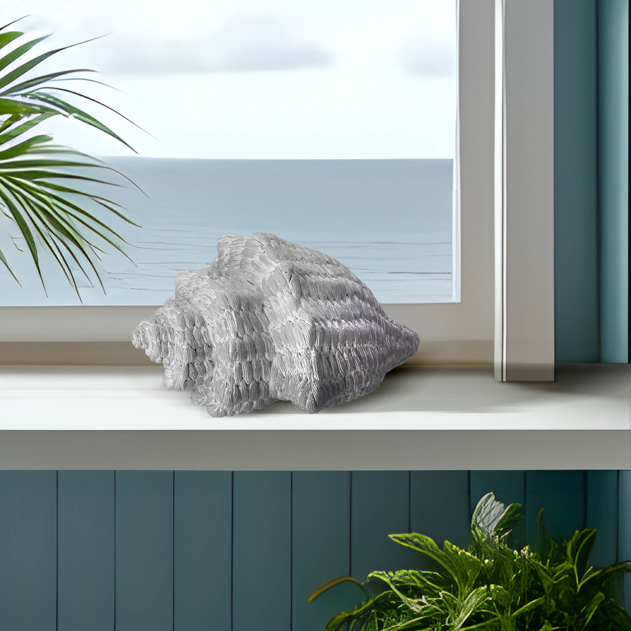 Conch Shell - "Fabric Weave" - Black Swan Home