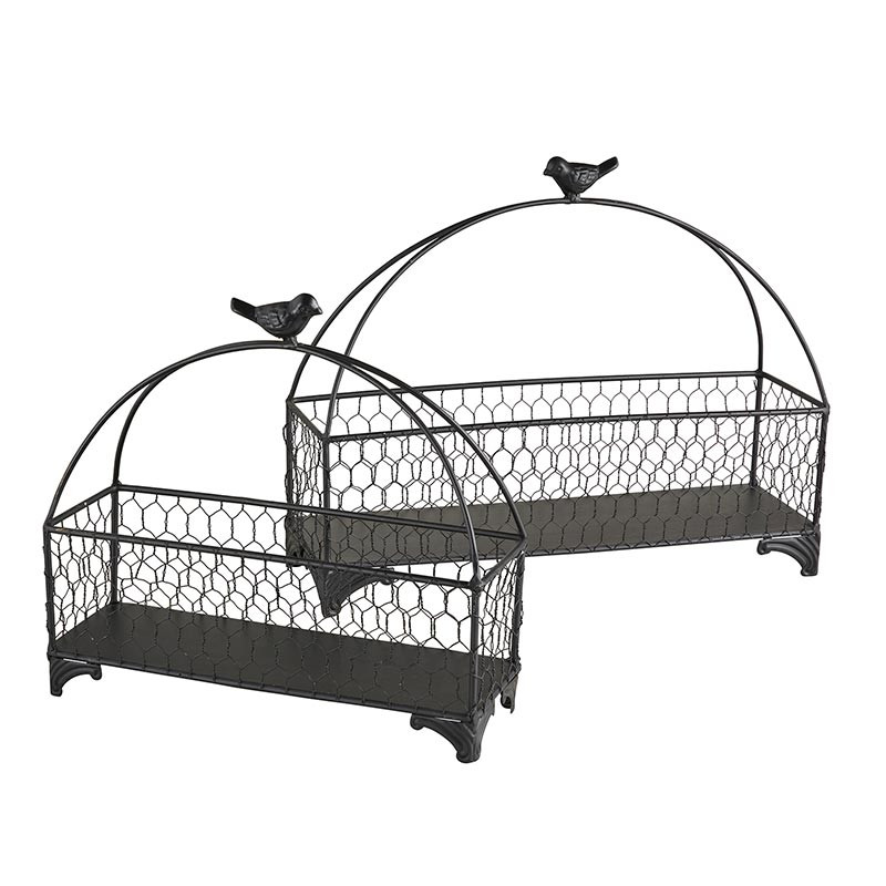 Farmhouse Chicken Wire Bird Basket-Small - Black Swan Home