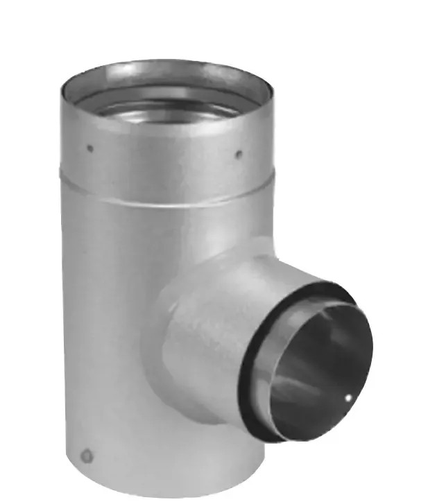 Stove Adapter Tee with Cap (3" Tee with 3" Adapter Snout) - Black Swan Home