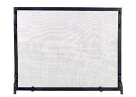 Black Wrought Iron Panel Screen 31"H x 39"W - Black Swan Home