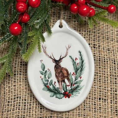 Woodland Stag Ornament - Black Swan Home