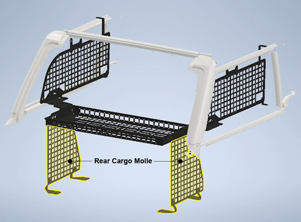 Rear Cargo Tray & Rear Cargo Molle Panels (2D) BUNDLE