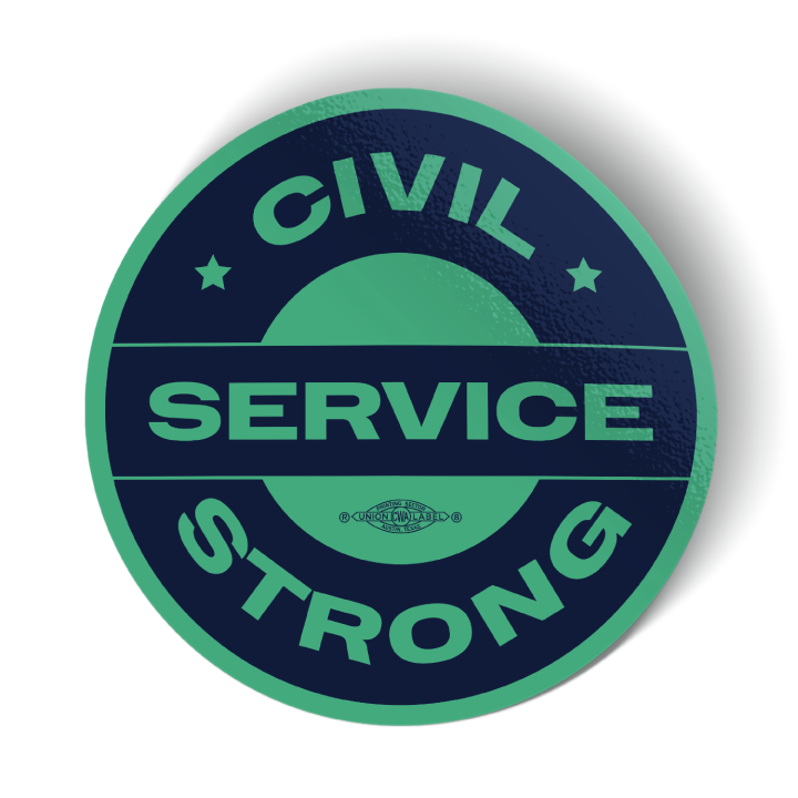 Civil Service Strong - Color (4" x 4" Vinyl Sticker -- Pack of Two ...