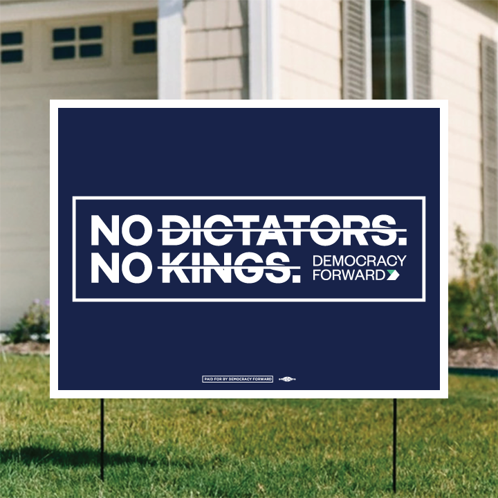 No Dictators - Rectangle (24" x 18" Coroplast Yard Sign) - Democracy ...