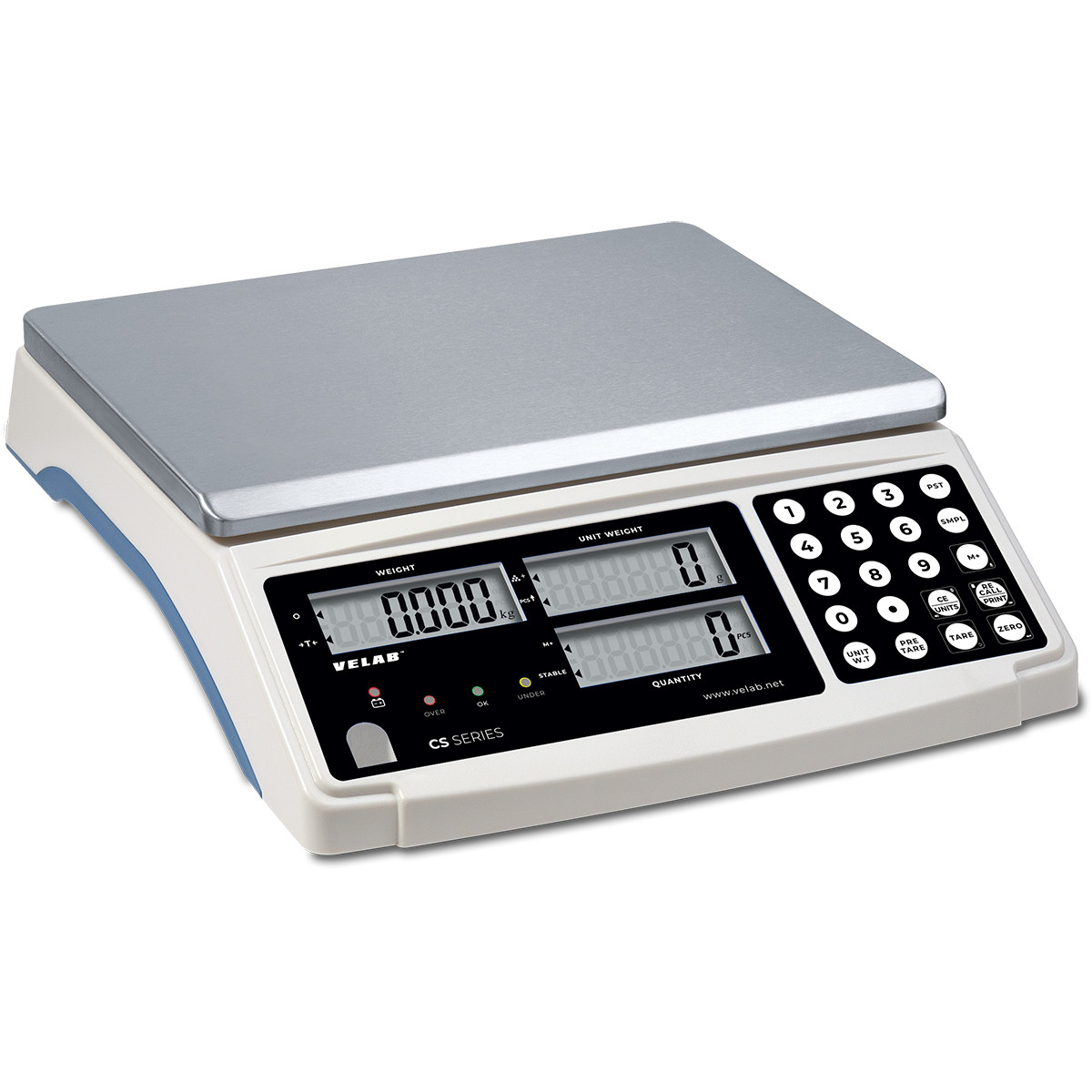 Velab VE-CS30S Counting Scale 60 lb x 0.002 lb, RS232, Stainless Steel ...