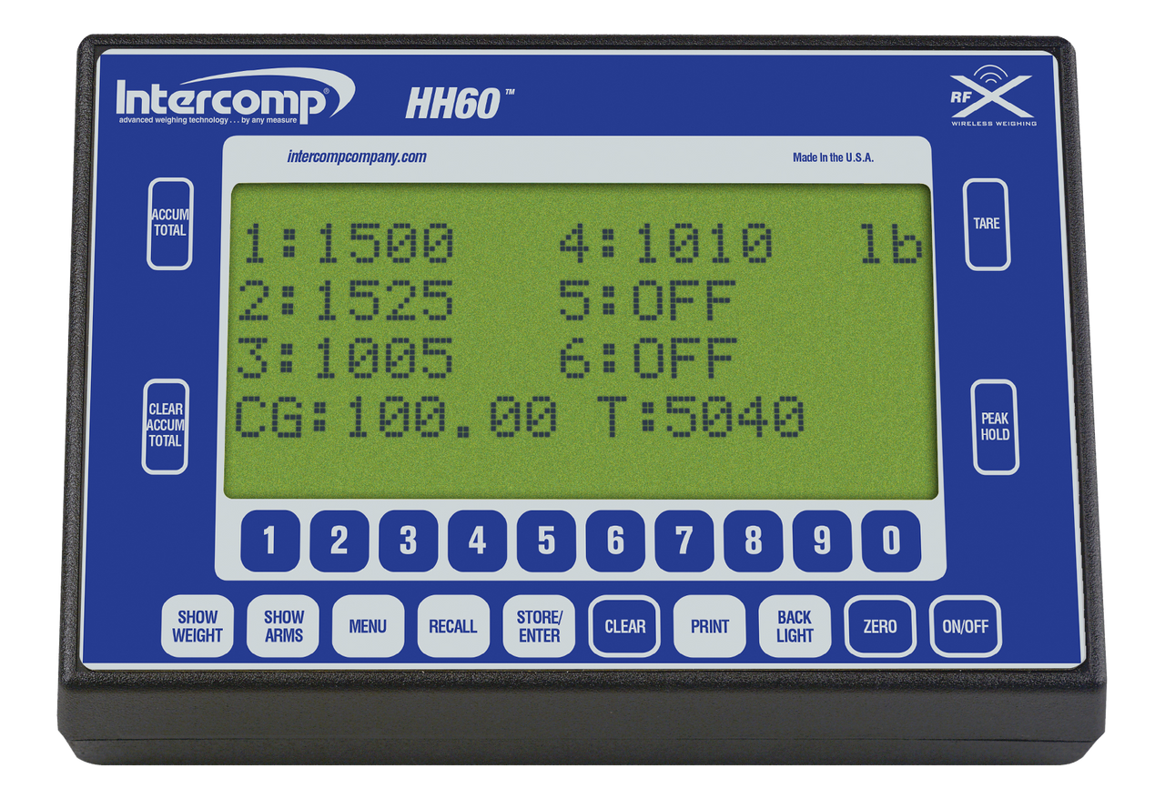 Intercomp 101225-RFX HH60 Wireless Handheld Scale Indicator RFX Wireless Weighing - Scale ...