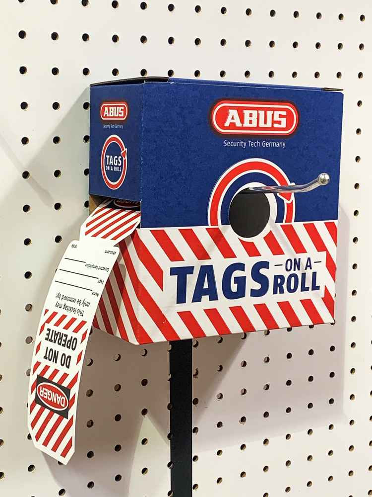 ABUS Safety Lockout Tags on a Roll English/Spanish"Do Not Operate ...