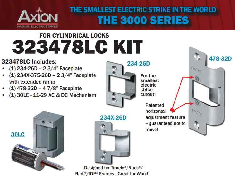 Trine 323478LC Kit - Electric Strike Kit for 3000 Series - Fast Free ...