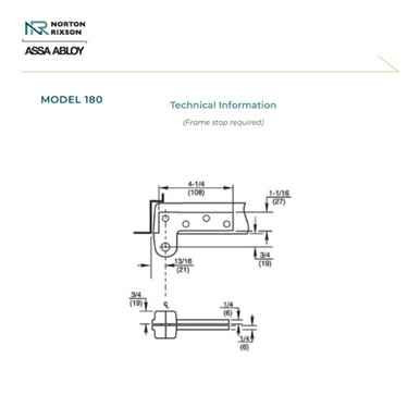 Norton Rixson Model 180 - Full Mortise Standard Top Pivot - Fast Free ...