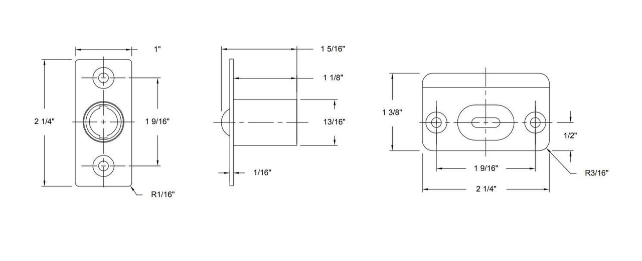 Delaney Mortise Ball Catch - Fast Free Shipping | ZenSupply