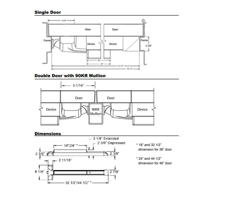 Detex 10 Advantex Series - 36" Wide Stile Extra Heavy Duty Rim Exit Device