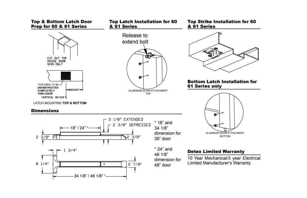 Detex 60 Advantex Concealed Vertical Rod Exit Device | ZenSupply