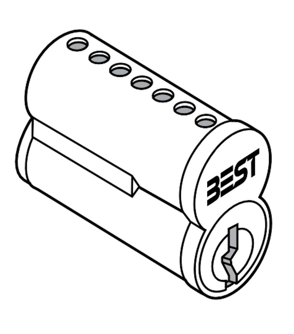 BEST 1C Series Standard 5-Pin Cylinder Core - Fast Free Shipping ...