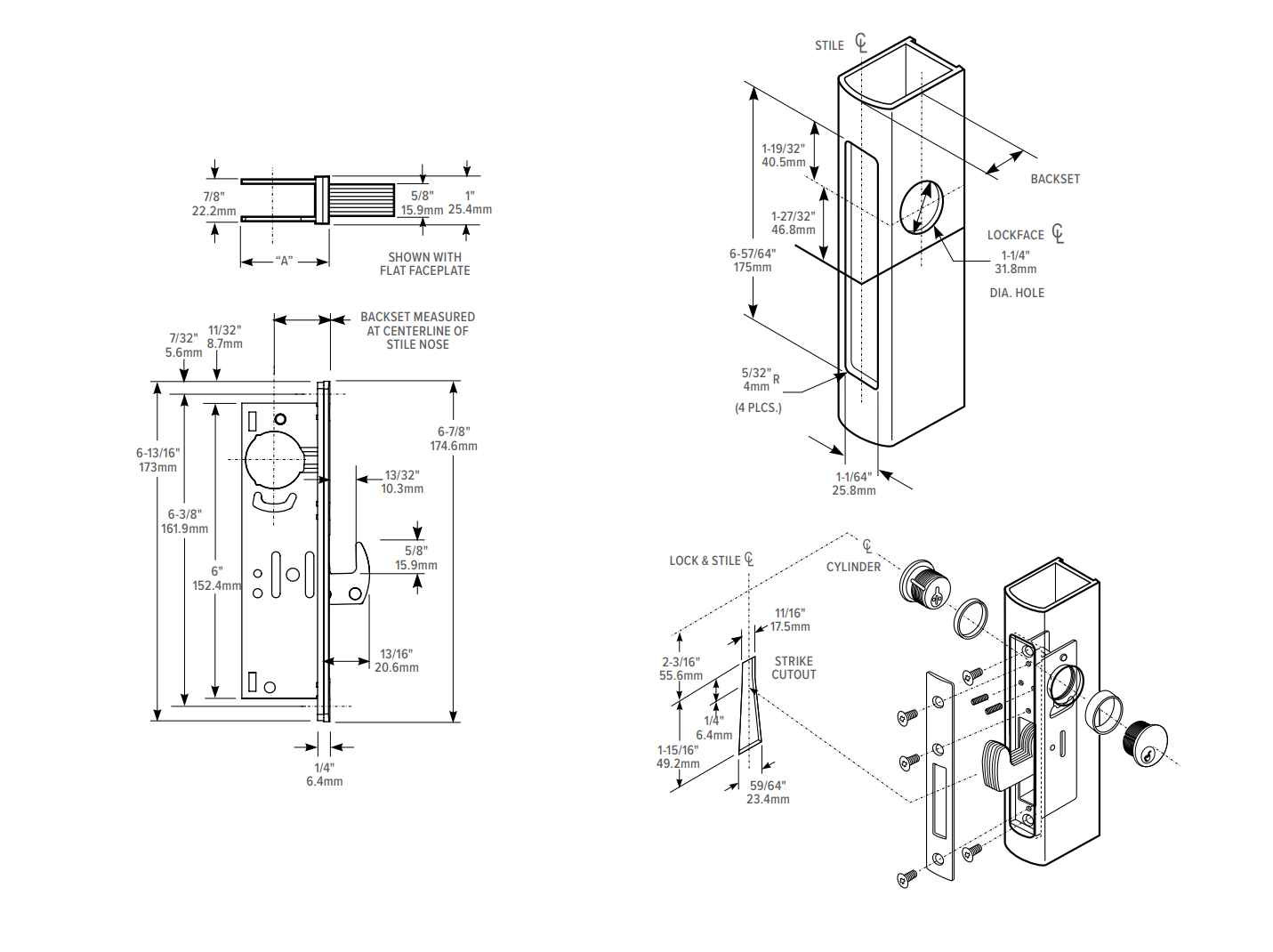 Adams Rite MS1850S-X5X Series - Laminated Stainless Steel Hookbolt MS ...
