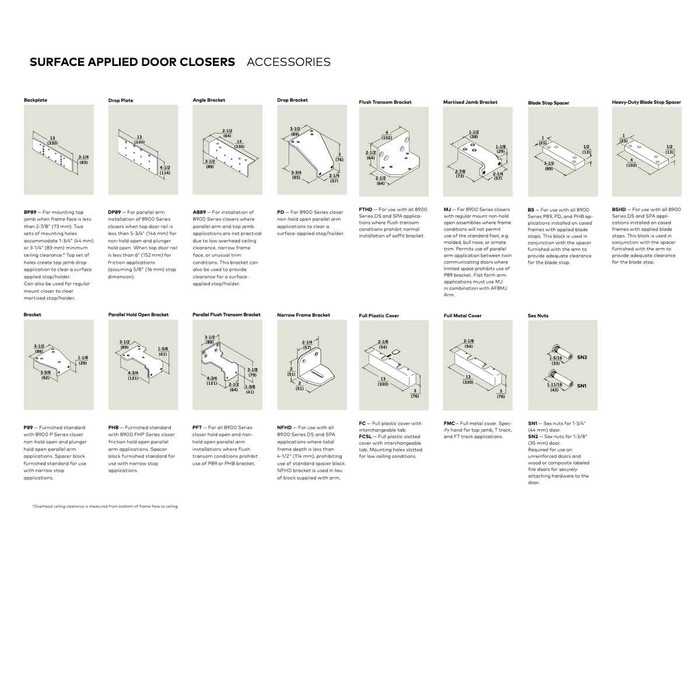 DORMA 8956 Surface-Mounted Slide Track Heavy Duty Door Closer - Painted ...