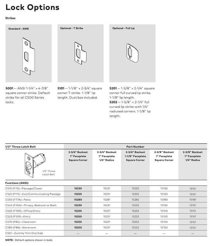 Dorma C525 Exit/Communicating Passage Keyless Lever Lockset - Fast Free ...