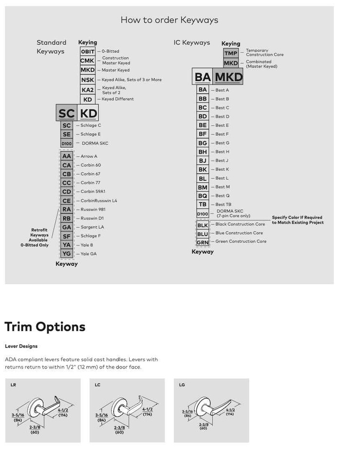 Dorma C553 Grade 2 Entry Keyed Lever Lockset - Fast Free Shipping ...