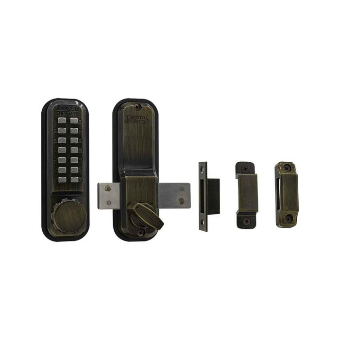 Lockey 2200 Mechanical Pushbutton 2000 Series Surface Mount Deadbolt ...