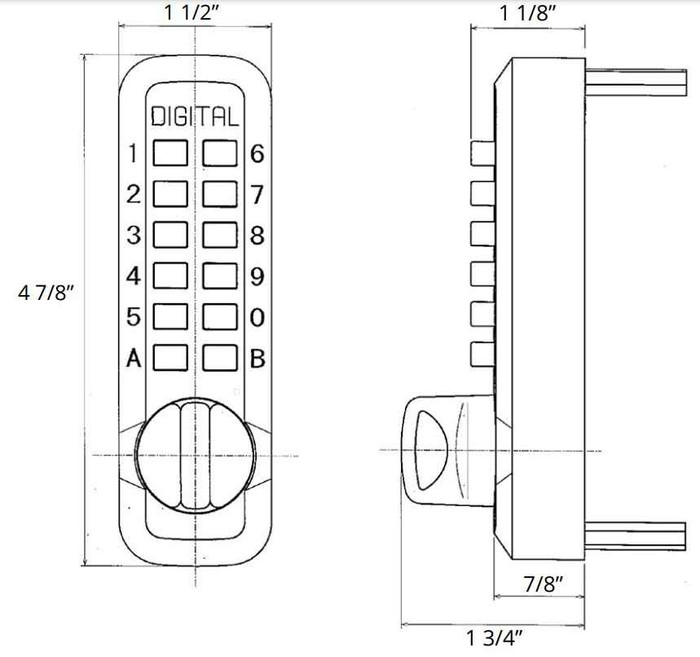 Lockey M220 Mechanical Surface Mount Digital Keyless Combination Lock ...