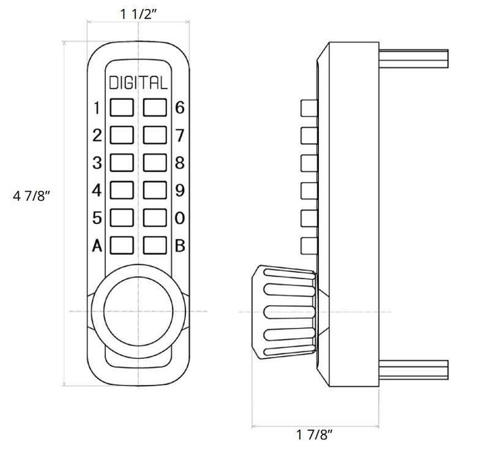 Lockey M230 Mechanical Keyless Digital Combination Deadlocking Spring ...