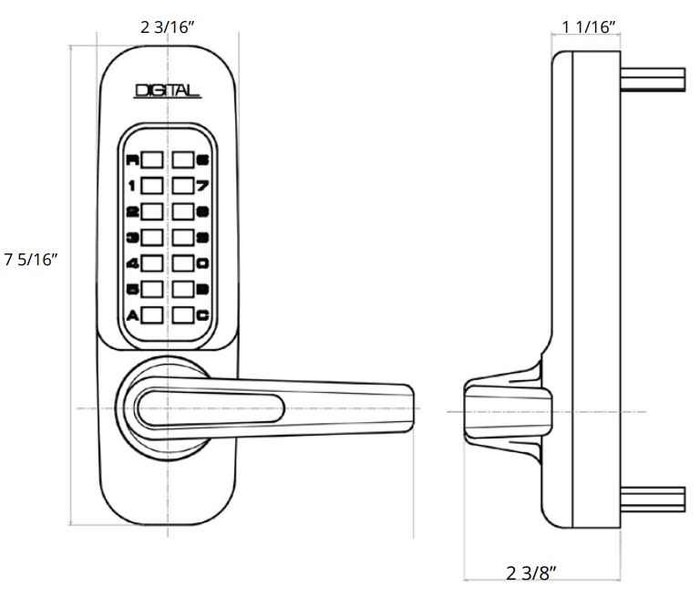 Lockey Heavy Duty Mechanical Keypad Lever Set | ZenSupply