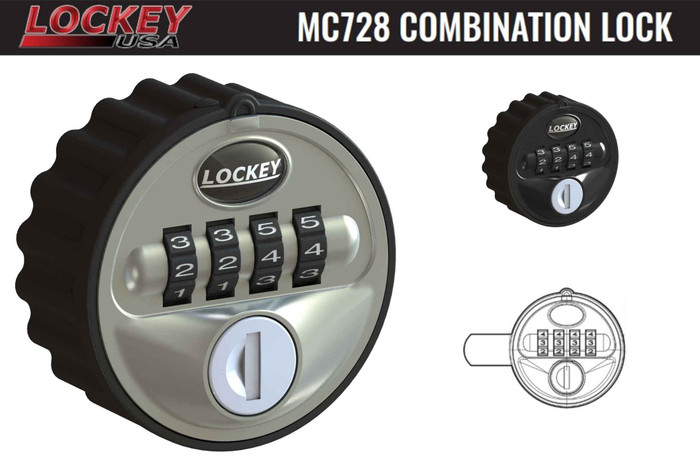 Lockey MC728 Mechanical Combination Lock - Fast Free Shipping | ZenSupply