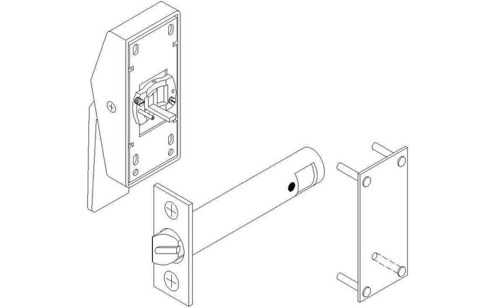 ABH 6840 Series Hospital Push/Pull Latch | ZenSupply