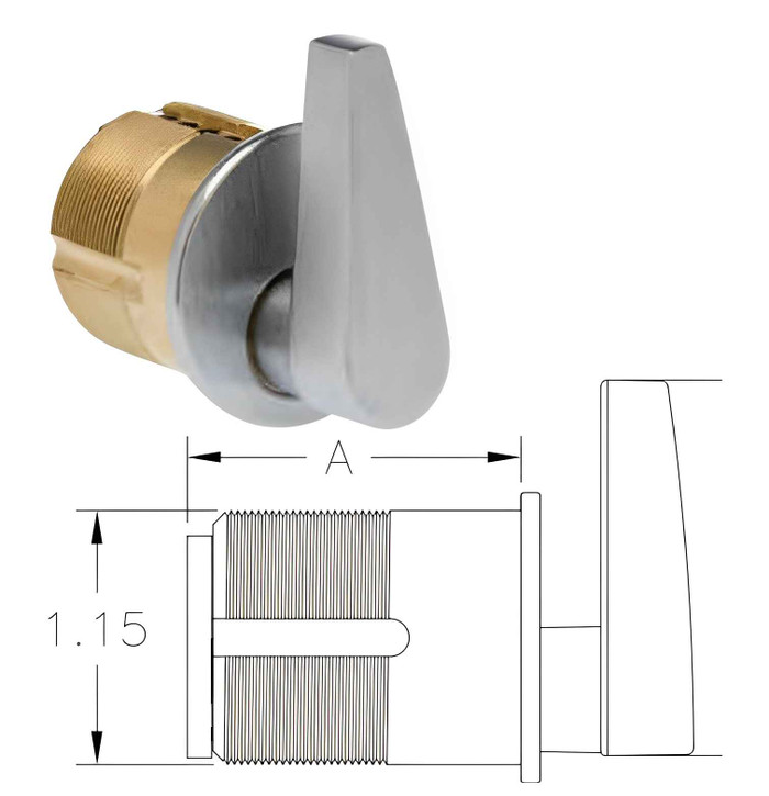 Kaba Ilco ADA Turnknob Mortise Cylinders (10-Pack) - Fast Free Shipping ...
