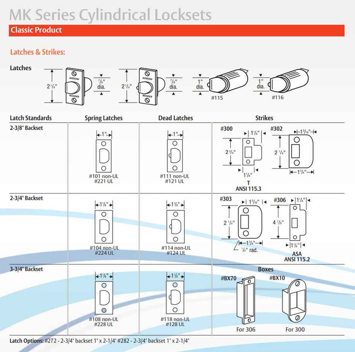 Arrow MK17 Classroom Function - Grade 2 Keyed Cylindrical Knob Lock ...