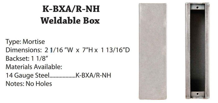Keedex K-BXA/R-NH Lock Box Adams Rite 1850s/1851s No Cylinder Holes ...