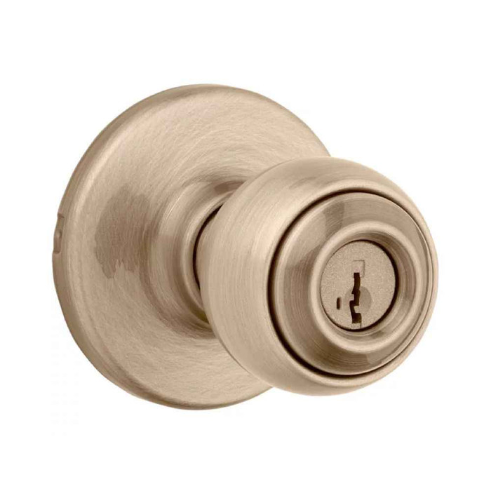 Kwikset 400P SMT Polo Knobset Keyed Entry Door Lock with Smartkey ...