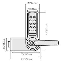 Codelocks CL4000 Electronic Glass Door Lock, Brushed Steel Finish ...
