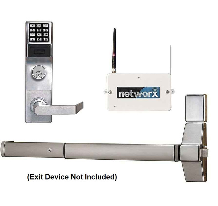 Alarm Lock ETPDN Series - Trilogy Networx Wireless Access Lock Exit Device Trim with built-in ...