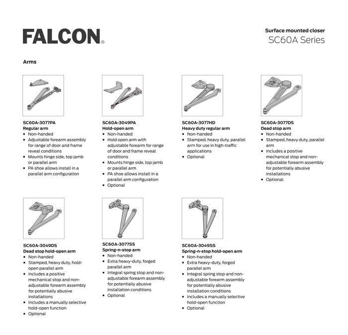 Falcon SC61A Series Surface-Mount Light to Medium Duty - Cast Aluminum ...