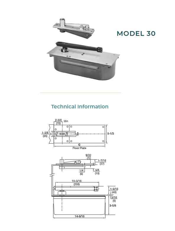 Norton Rixson 30 Series Heavy Duty Floor Closer | ZenSupply