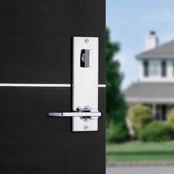 Kwikset 508HRL RDT SMT Contemporary Interconnect 780 Deadbolt and Hali Lever Set Passage Door ...