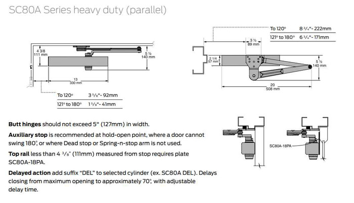 Falcon SC81A Series Surface-Mount Medium Duty - Cast Aluminum - Door ...
