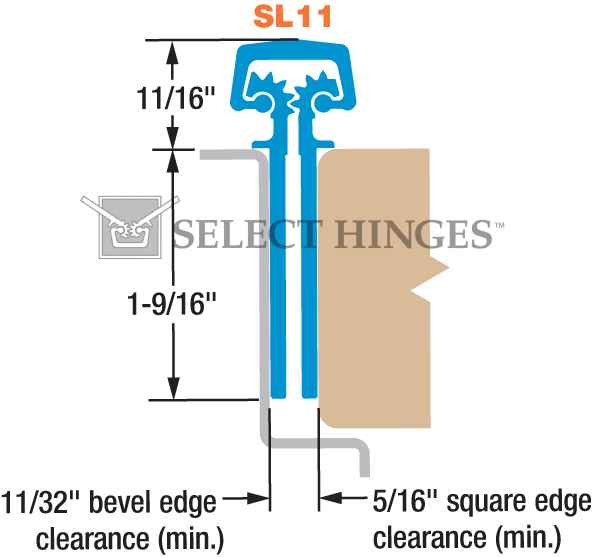 Select Hinges SL11 - Heavy Duty Flush Mounted Concealed Continuous ...